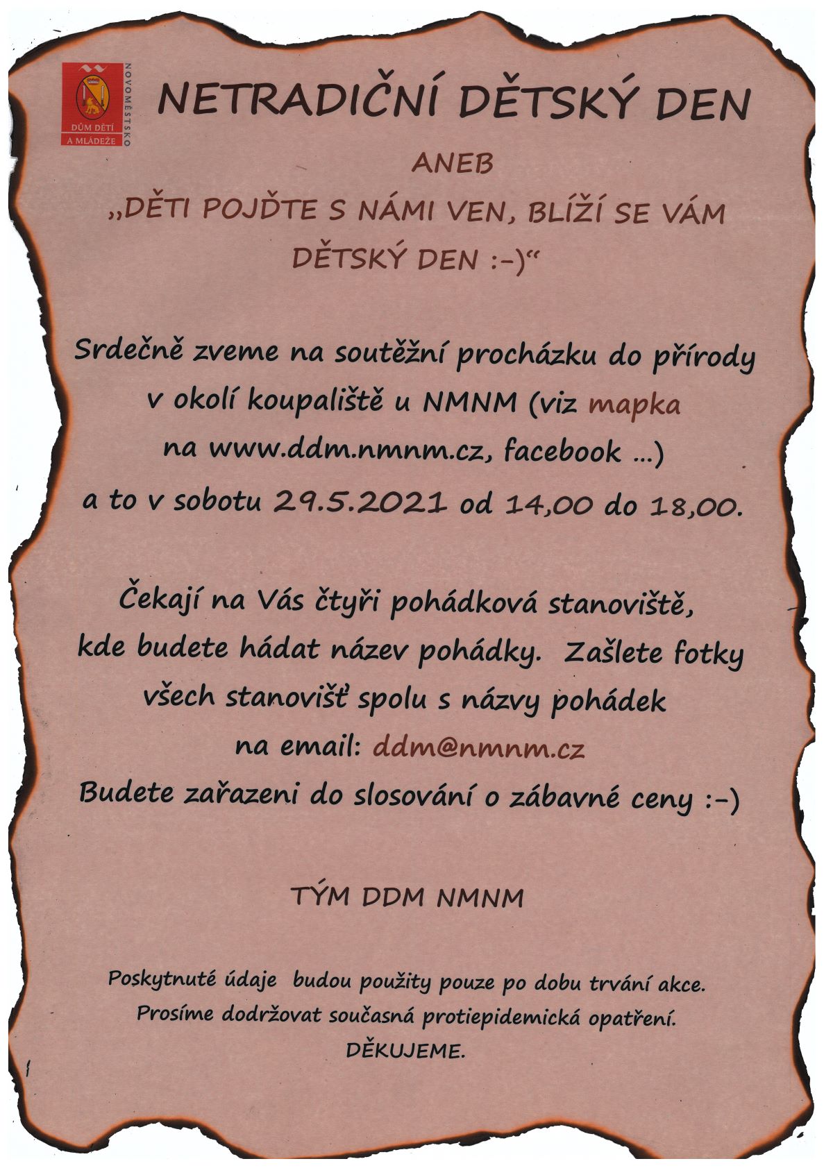 Plakát NDD web - Dům dětí a mládeže